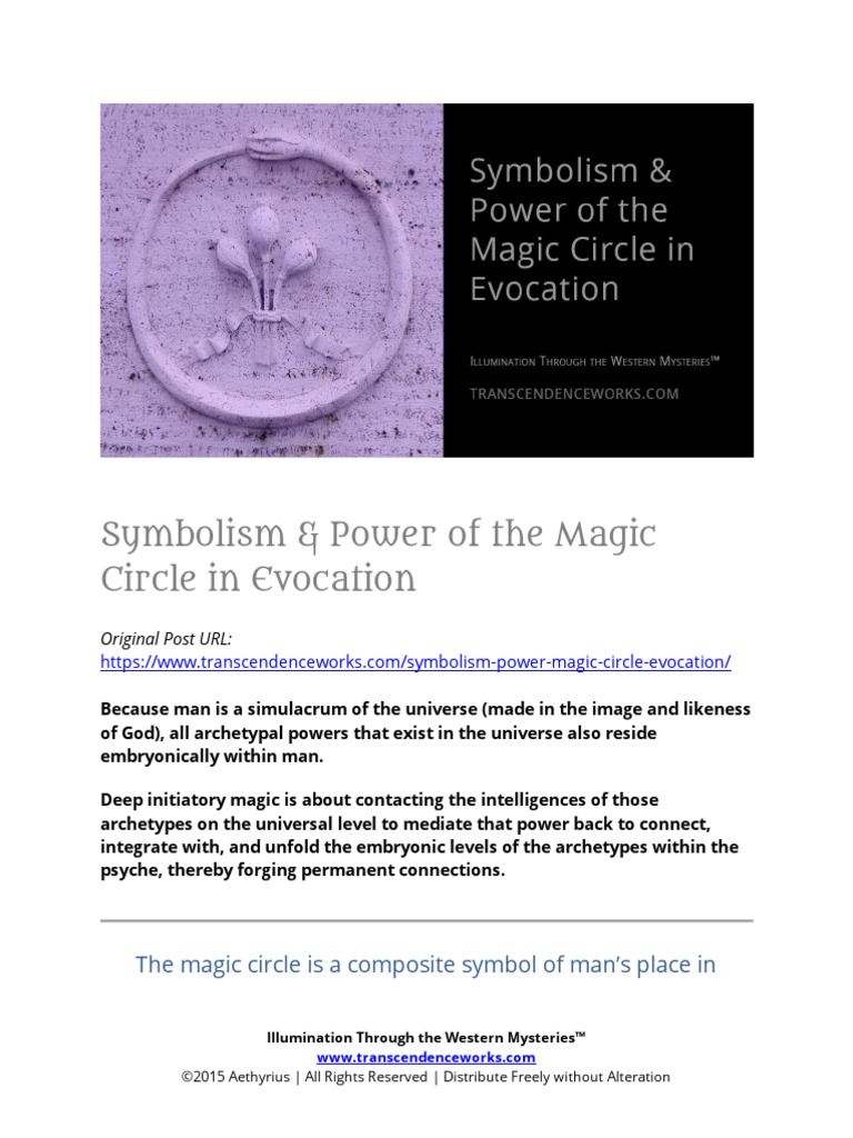 Symbolism & Power of the Magic Circle in Evocation | Magic (Paranormal ...