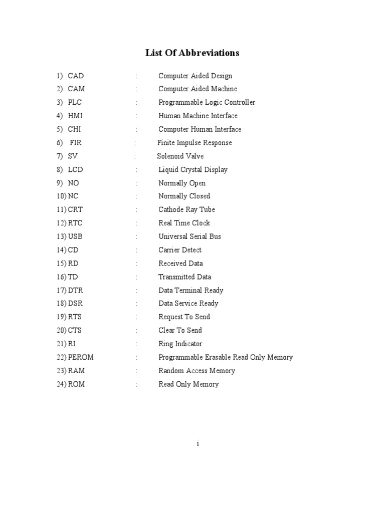 List of Abbreviations | PDF