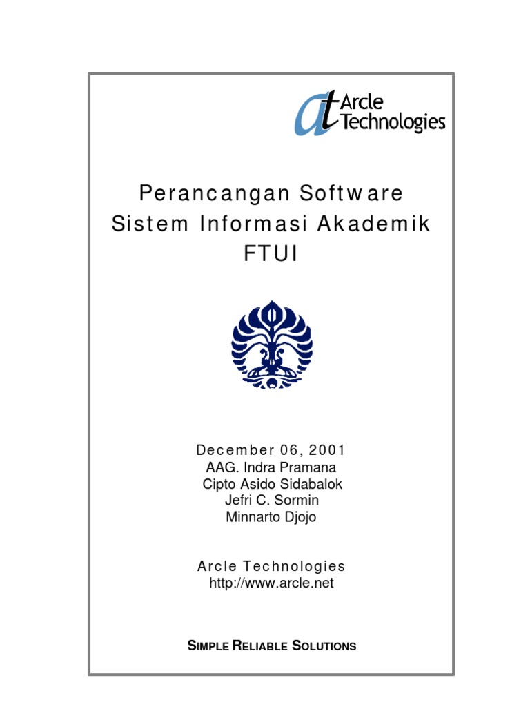 Perancangan Software Sistem Informasi Akademik Ftui | PDF