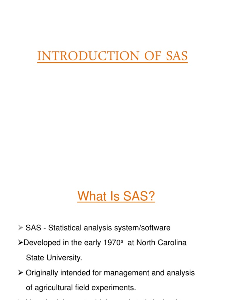 SAS Session1 | PDF | Computers