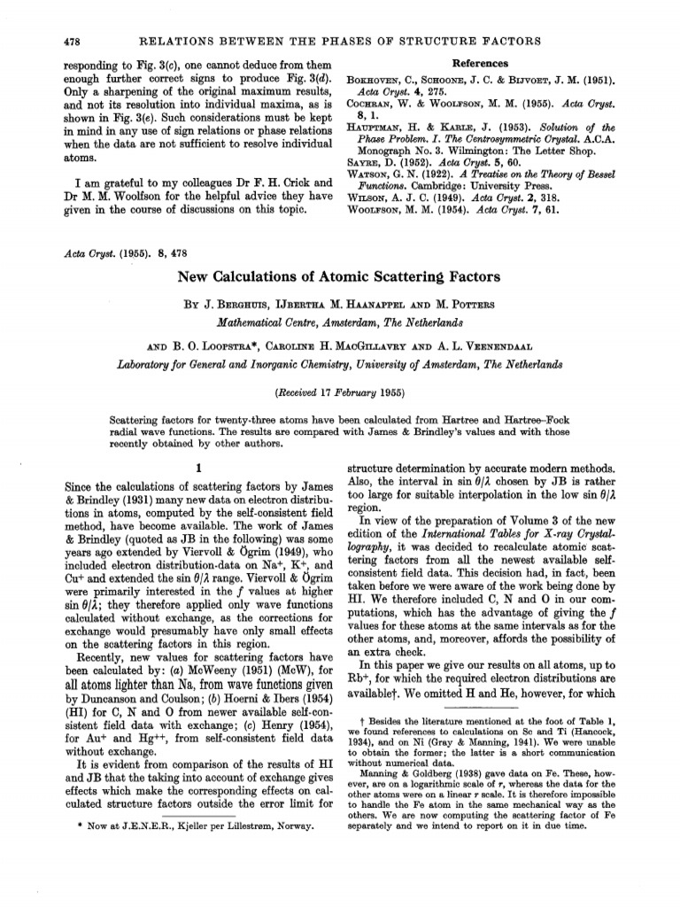 Faktor Hamburan Atomik | PDF | Hartree–Fock Method | Atomic Physics