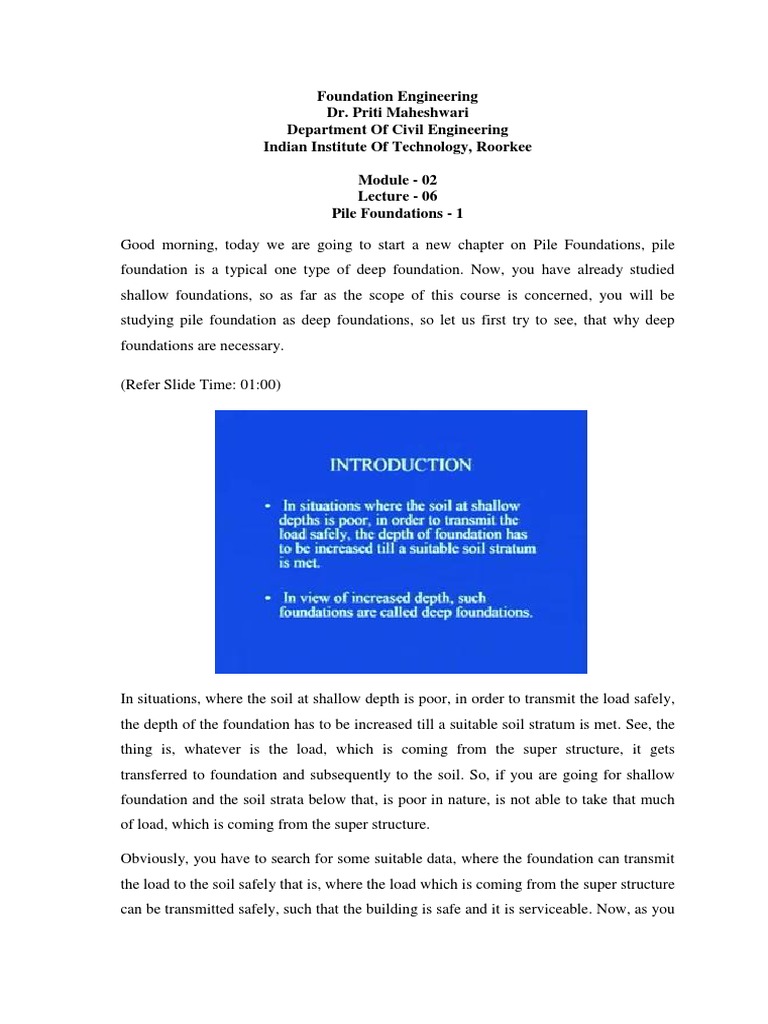 Understanding the Mechanisms of Load Transfer in Deep Foundations ...