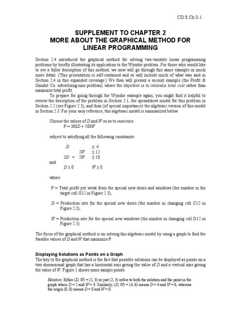 Chapter 02 Supplement | PDF | Linear Programming | Sensitivity Analysis