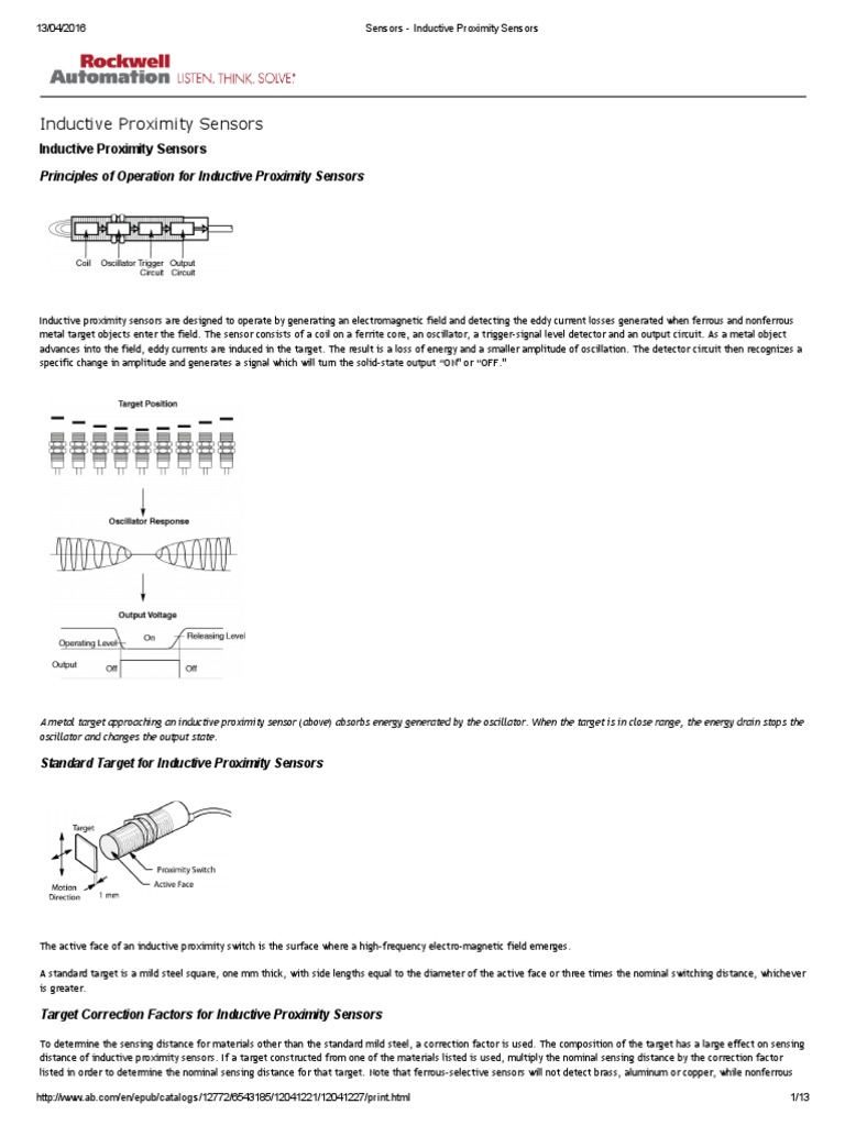 Sensors Inductive Proximity Sensors Download Free Pdf Inductor