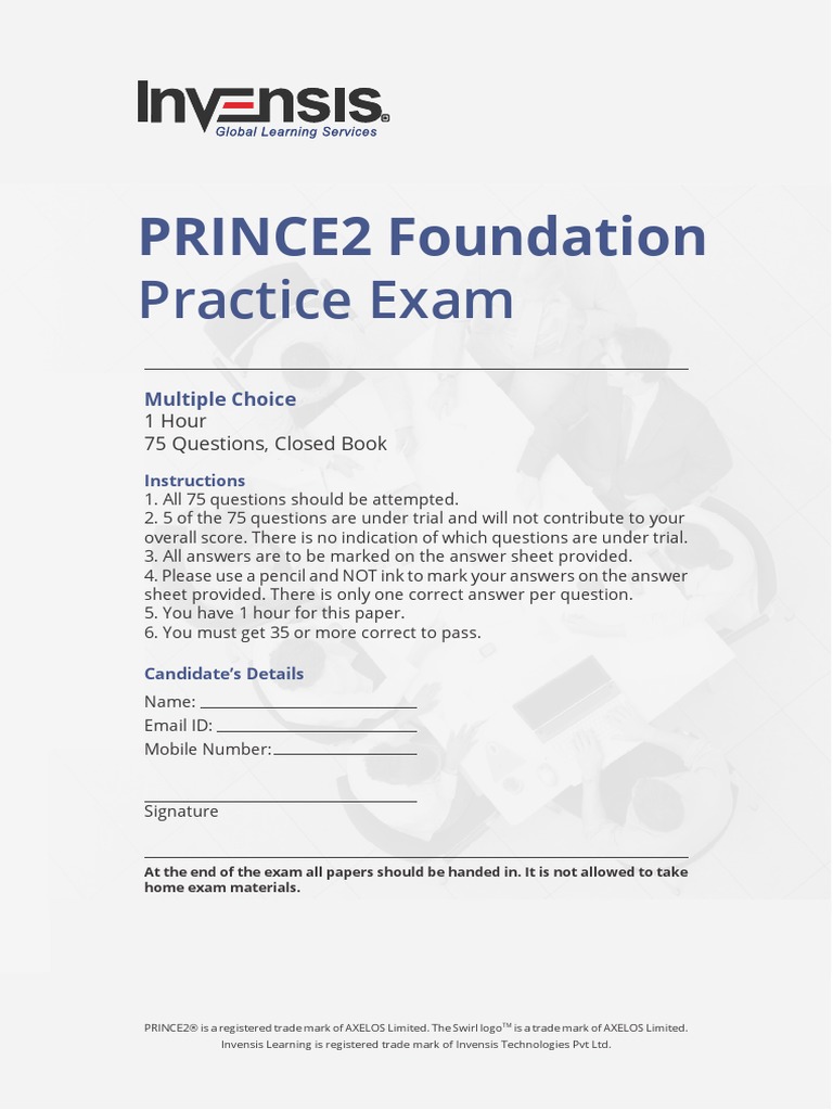 PRINCE2 Foundation and Practitioner Exam Practice Test | PDF | Project ...