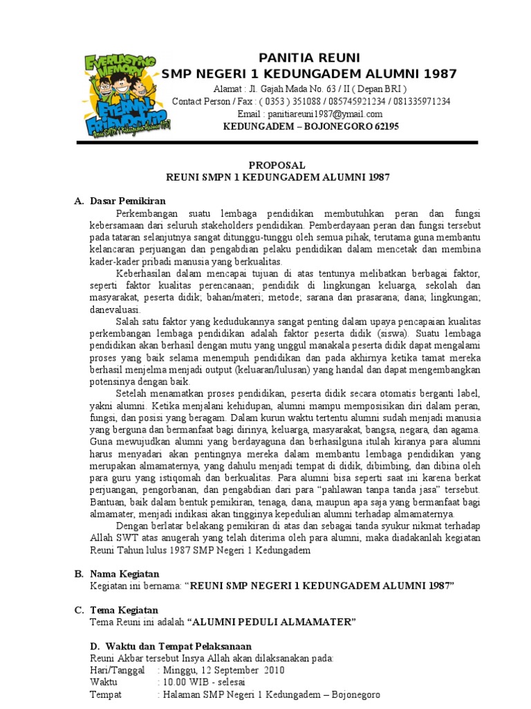 Proposal Reuni | PDF