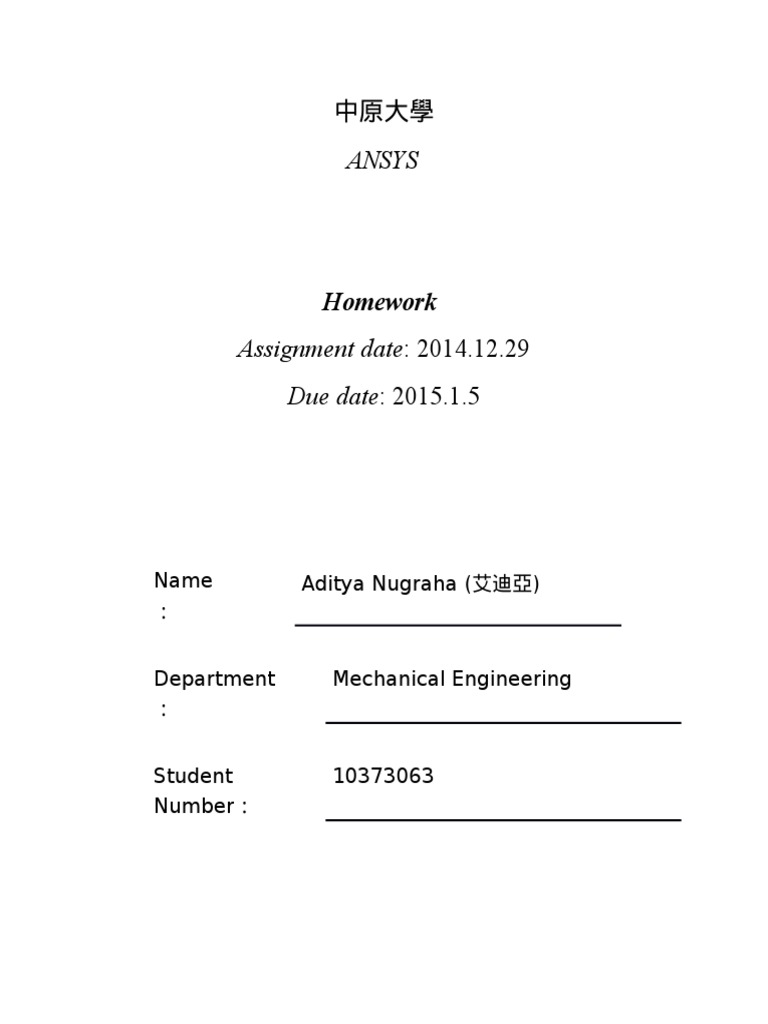 Ansys Report | PDF | Strength Of Materials | Chemical Product Engineering