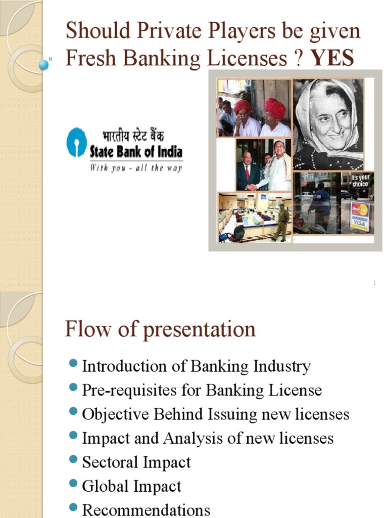 Should Private Players Be Given Fresh Banking Licenses ? YES | PDF ...