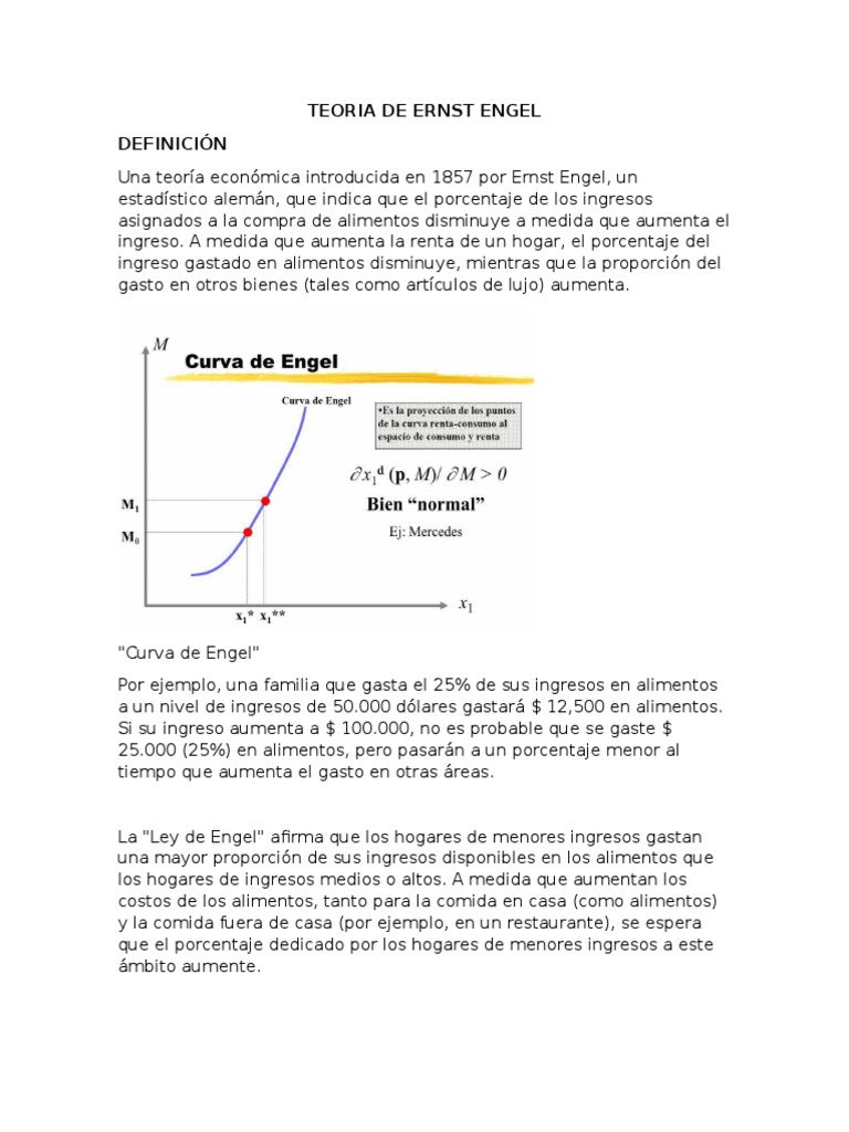 Curva de Engel | Descargar gratis PDF | Teoría | Estadísticas