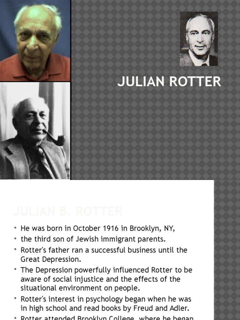 Julian Rotter | PDF | Reinforcement | Action (Philosophy)