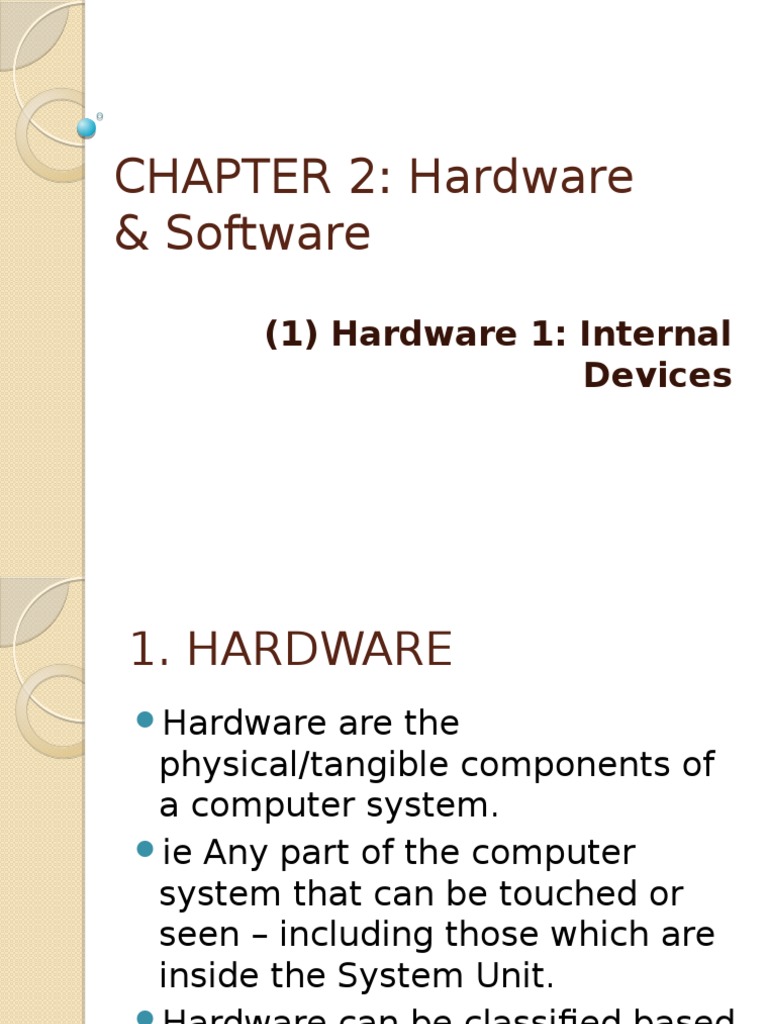 CHAPTER 2: Hardware & Software | PDF | Network Interface Controller ...