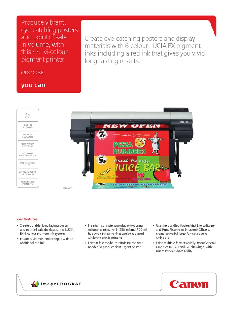 Canon ImagePROGRAF - iPF8400SE Plotter Manual | PDF | Printer (Computing) | Microsoft Windows