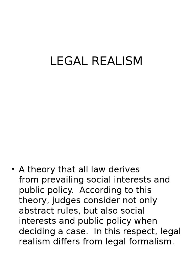 A Report On Legal Realism | PDF | Jurisprudence | Theory