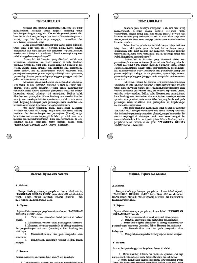 Contoh Proposal Teater | PDF