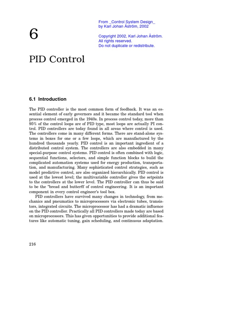 Pid Controller | PDF | Control Theory | Systems Science