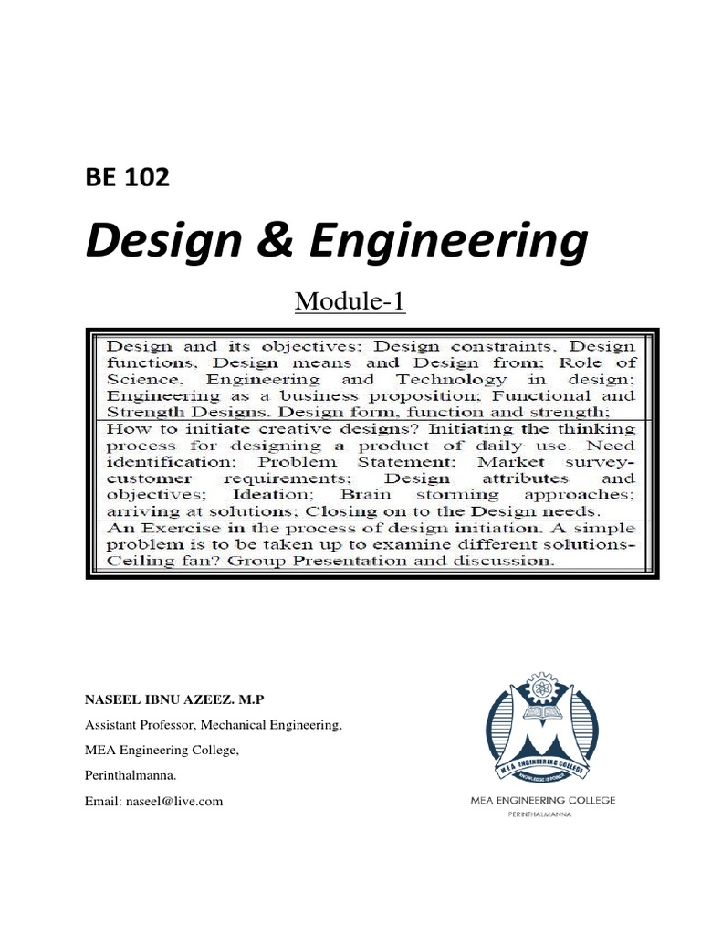 Design And Engineering Ktu Module 1 Design Science