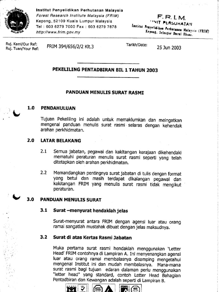 Format Surat Rasmi | PDF