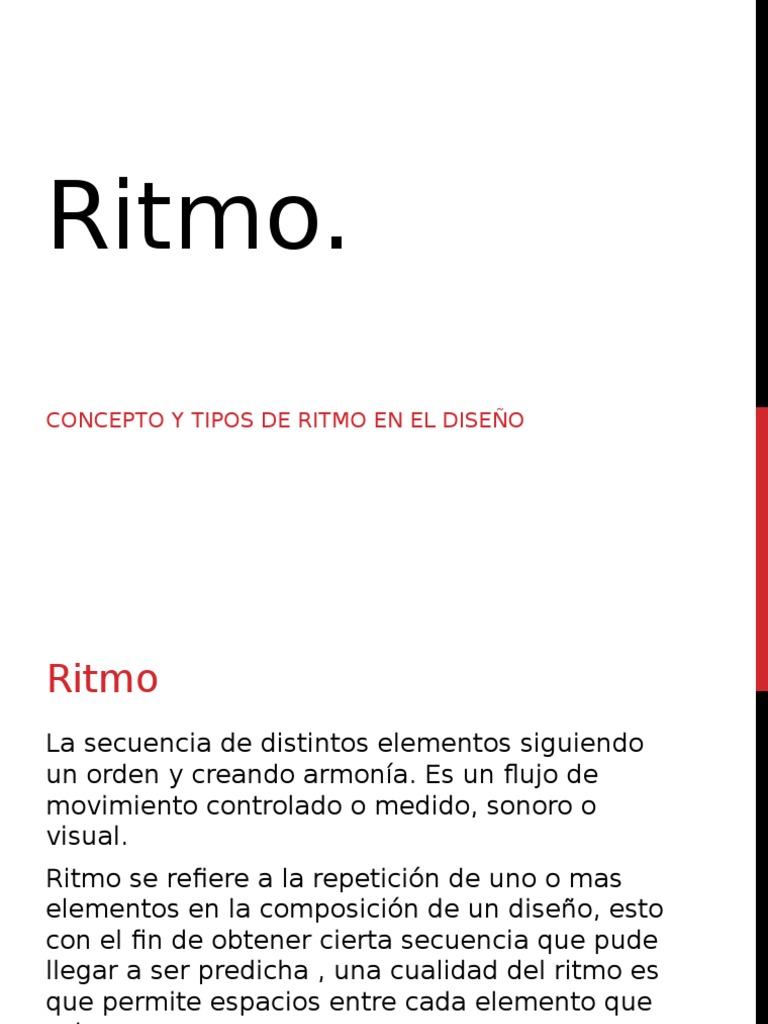 Tipos y Concepto de Ritmo en Diseño | PDF | Arte