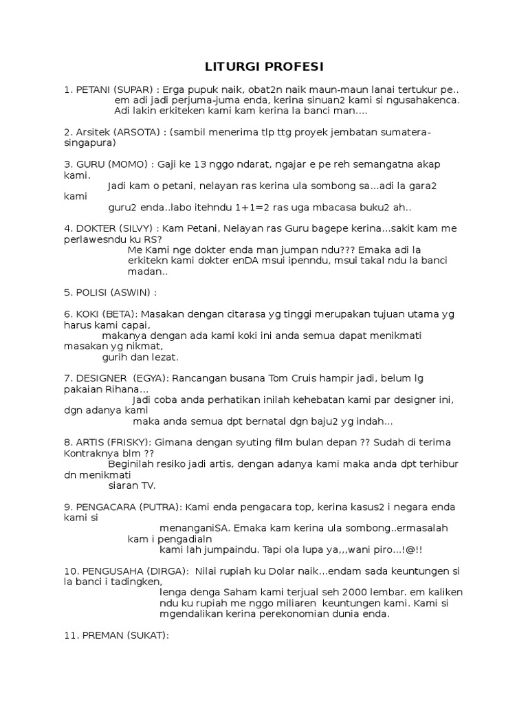 Liturgi Profesi | PDF