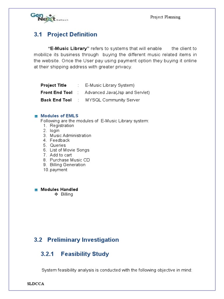 Developing an E-Music Library System: A Project Plan Outlining ...