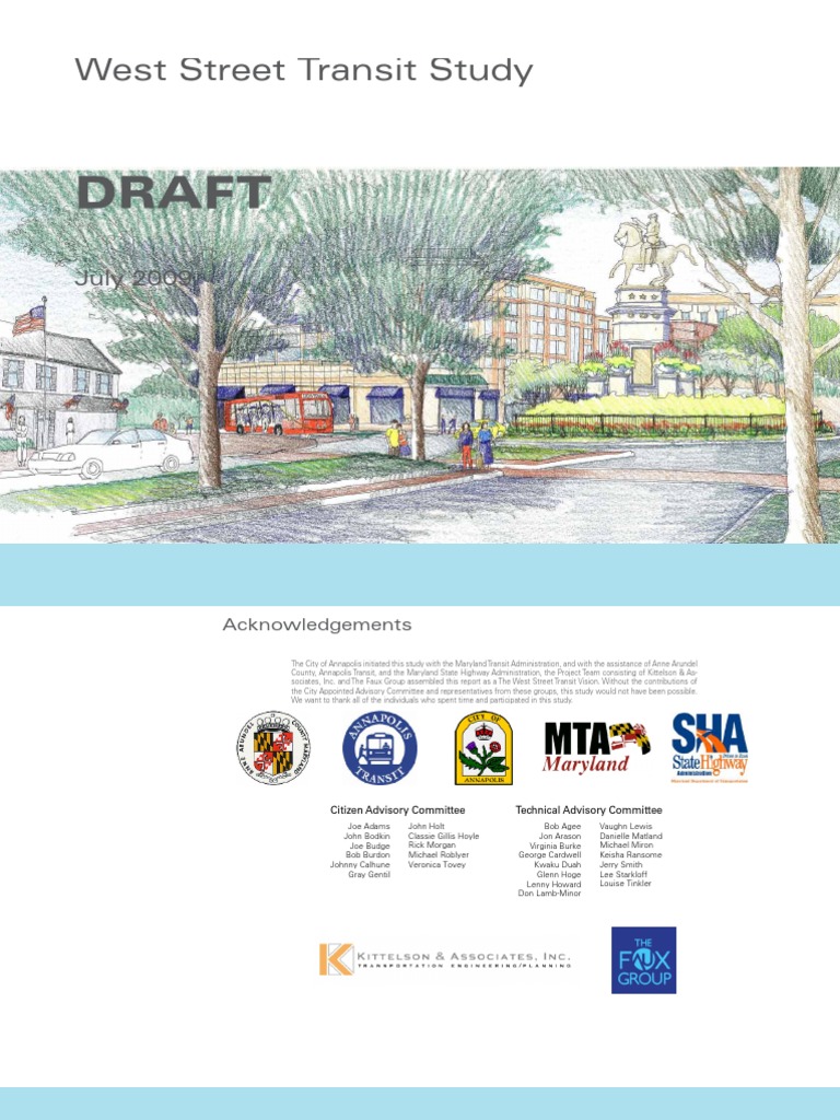 West Street Transit Study Summary | PDF | Traffic | Street