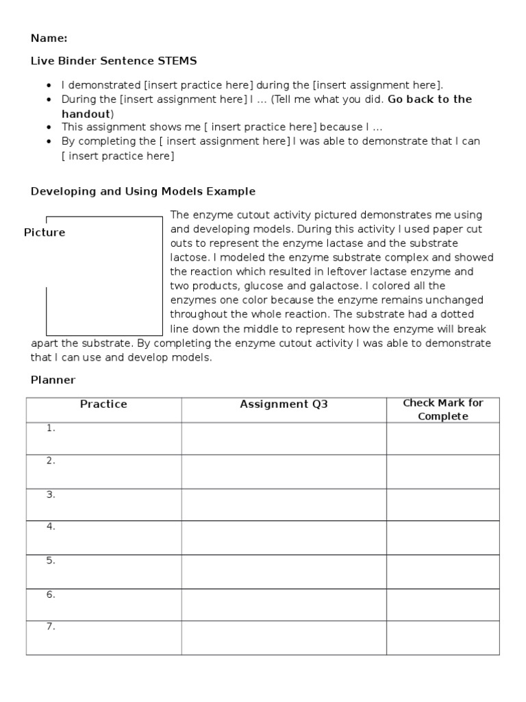 Sentence Stems for Science Assignments | PDF | Wellness | Science ...