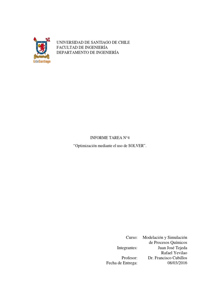 Tarea Simulación SOLVER | PDF | Ecuaciones | Microsoft Excel