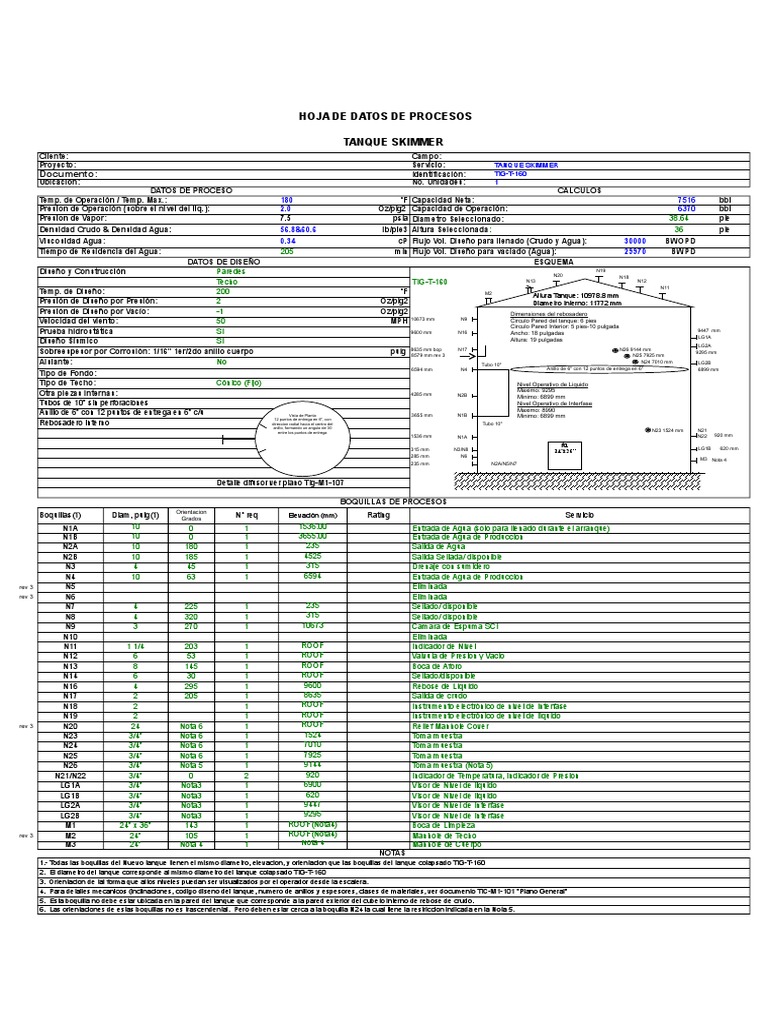 Tanque Skimmer | PDF | Tanques | Presión