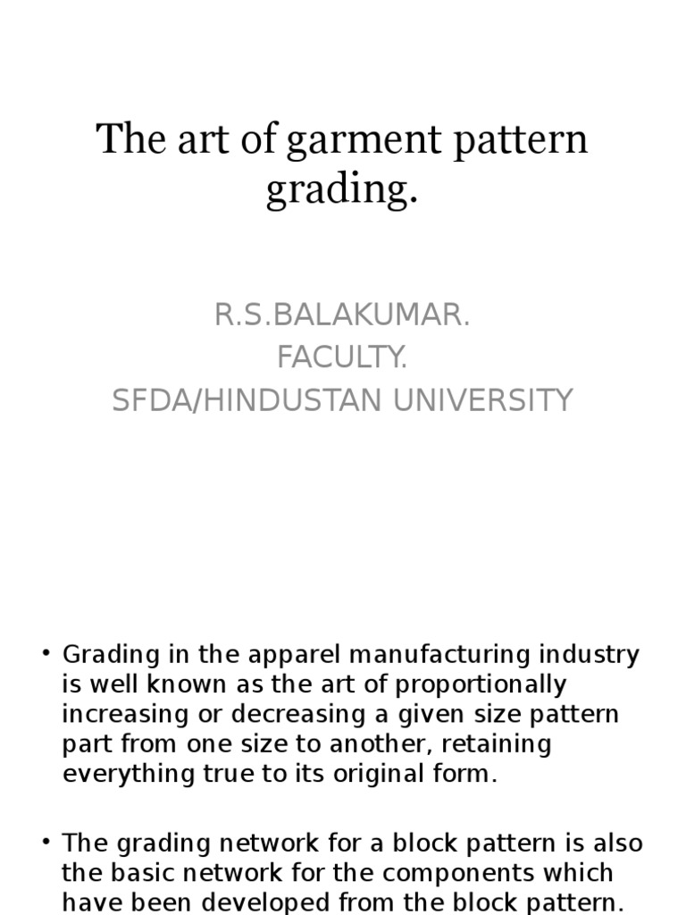 The Art of Garment Pattern Grading | PDF | Clothing