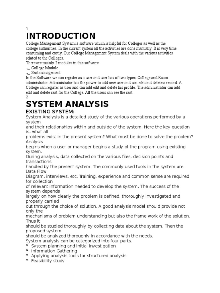 College Management System | PDF | Input/Output | Databases