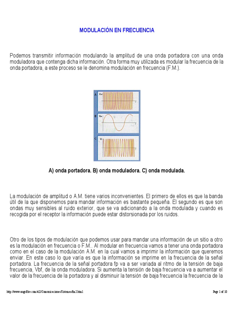 Introduccion A La FM | PDF | Modulación de frecuencia | Modulación