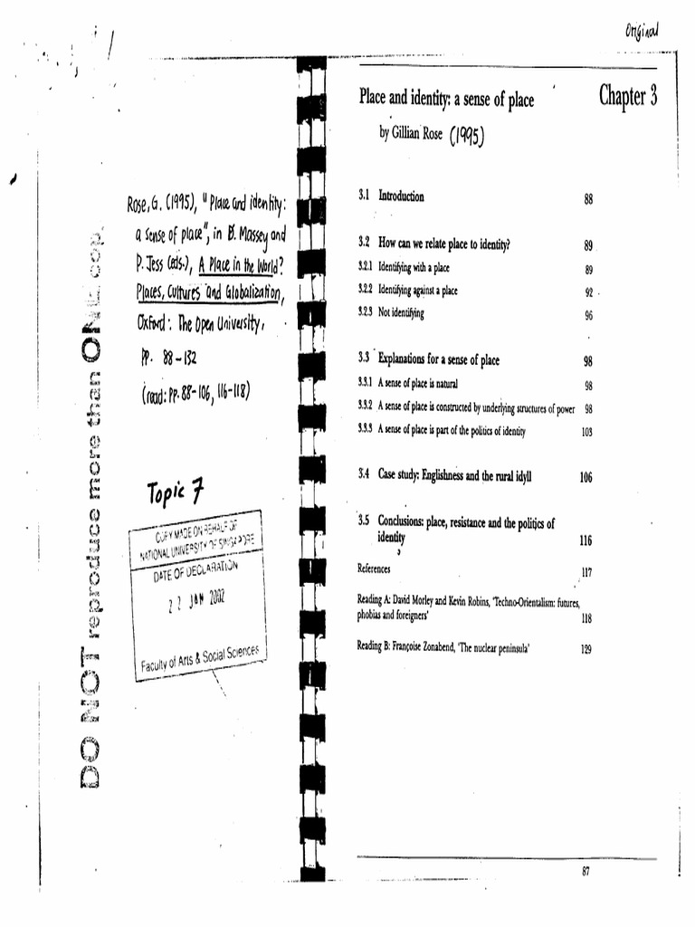 Place Identity | PDF