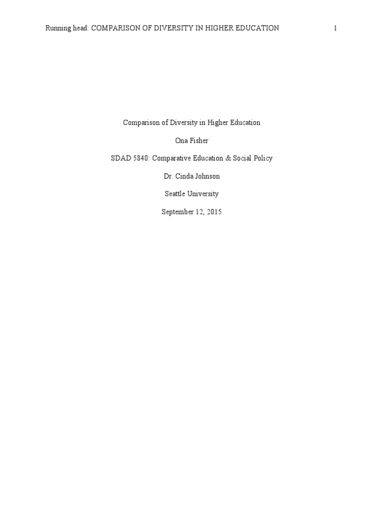 Higher Education Comparison | Download Free PDF | Multiculturalism | University And College ...