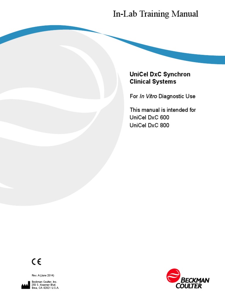 UniCel DXC 600 (Inglés) | PDF | Electrolyte | Barcode