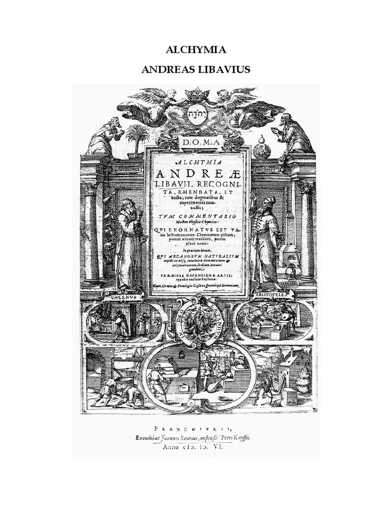ANDREAS LIBAVIUS Alchymia | PDF