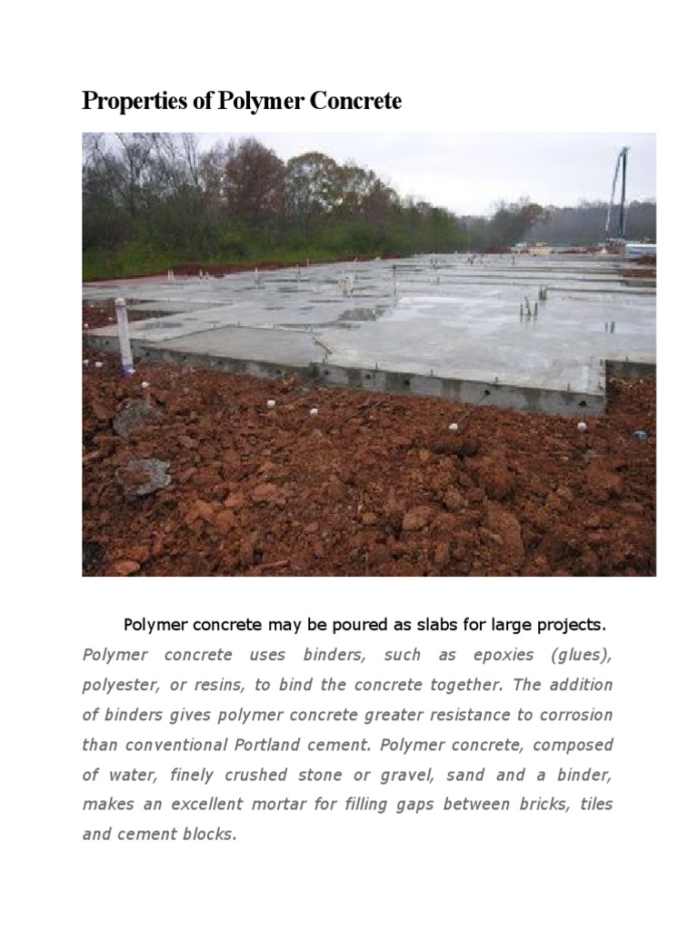 Properties of Polymer Concrete | PDF | Strength Of Materials | Concrete