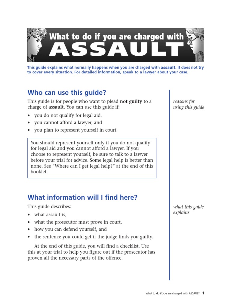 What To Do If You Are Charged With Assault Eng Pdf Assault Witness