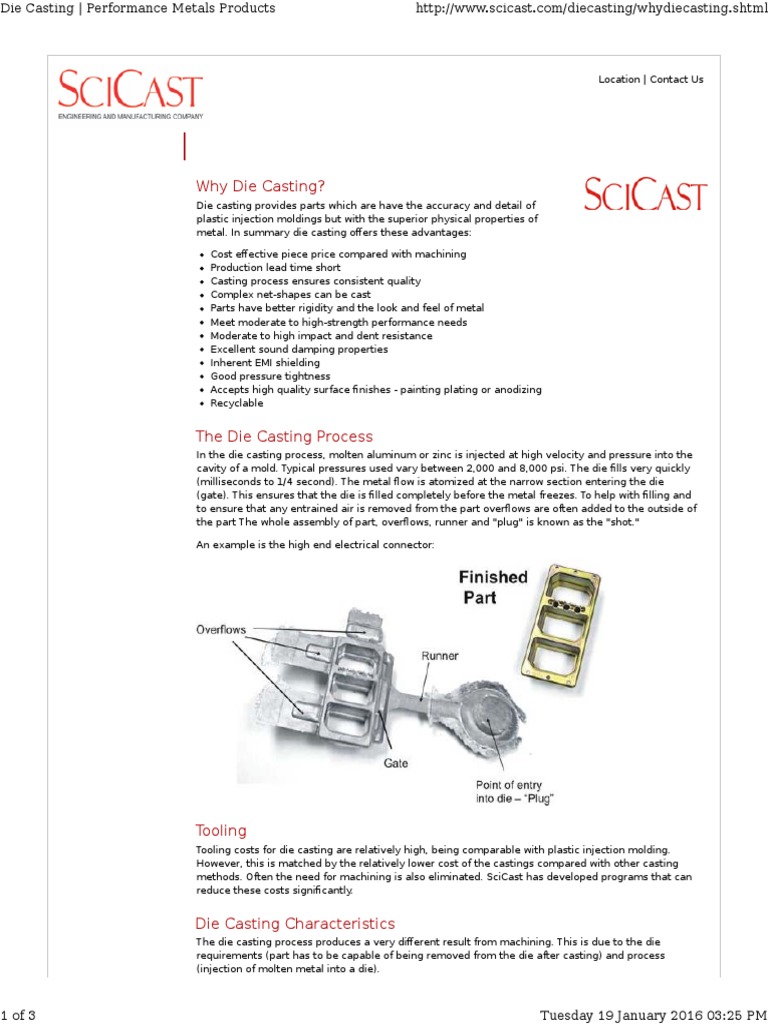 About Die Casting | PDF | Casting (Metalworking) | Alloy