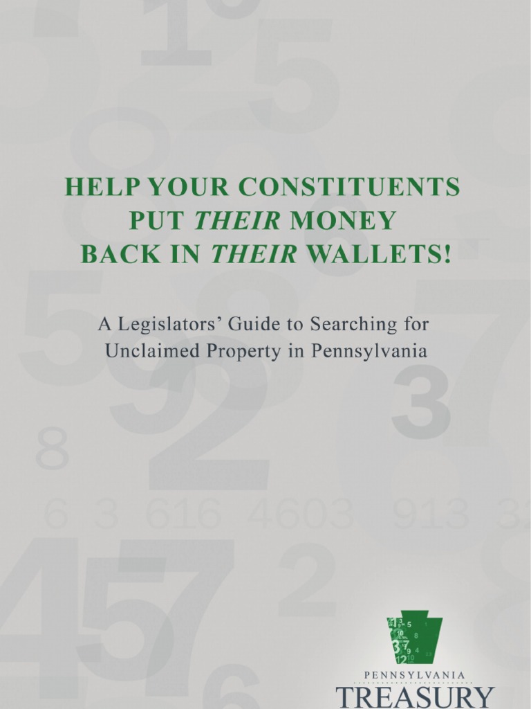 PA Unclaimed Property Guide | Download Free PDF | Intestacy | Will And ...
