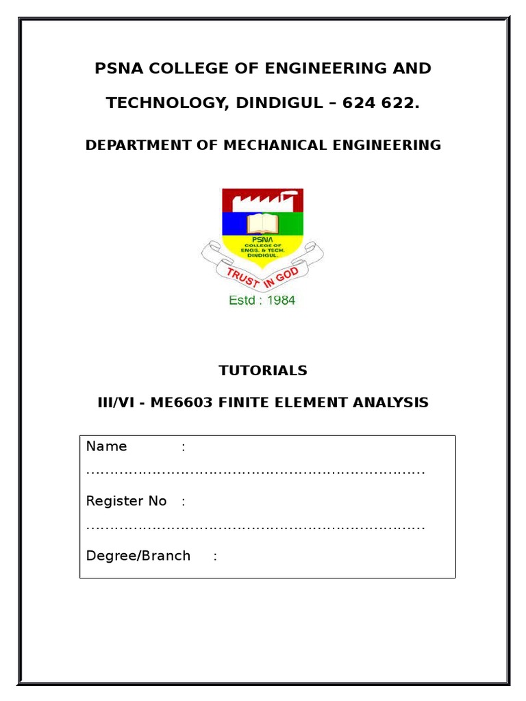 FEA Tutorials | PDF | Finite Element Method | Matrix (Mathematics)