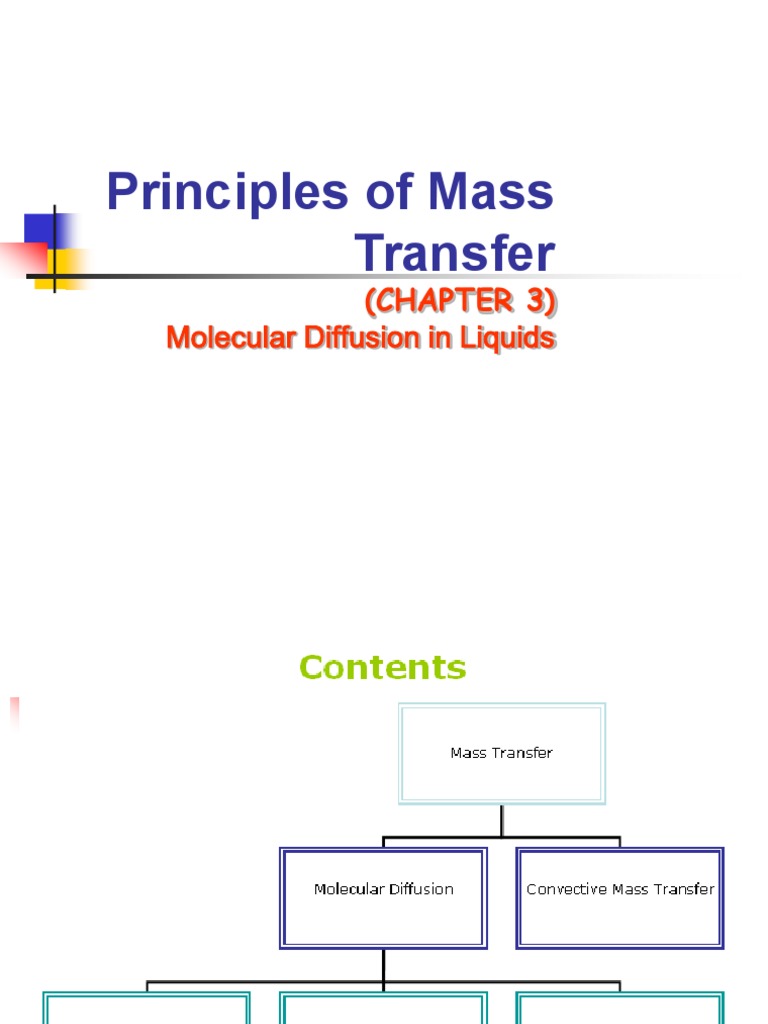 Molecular Diffusion in Liquids | PDF | Solution | Diffusion