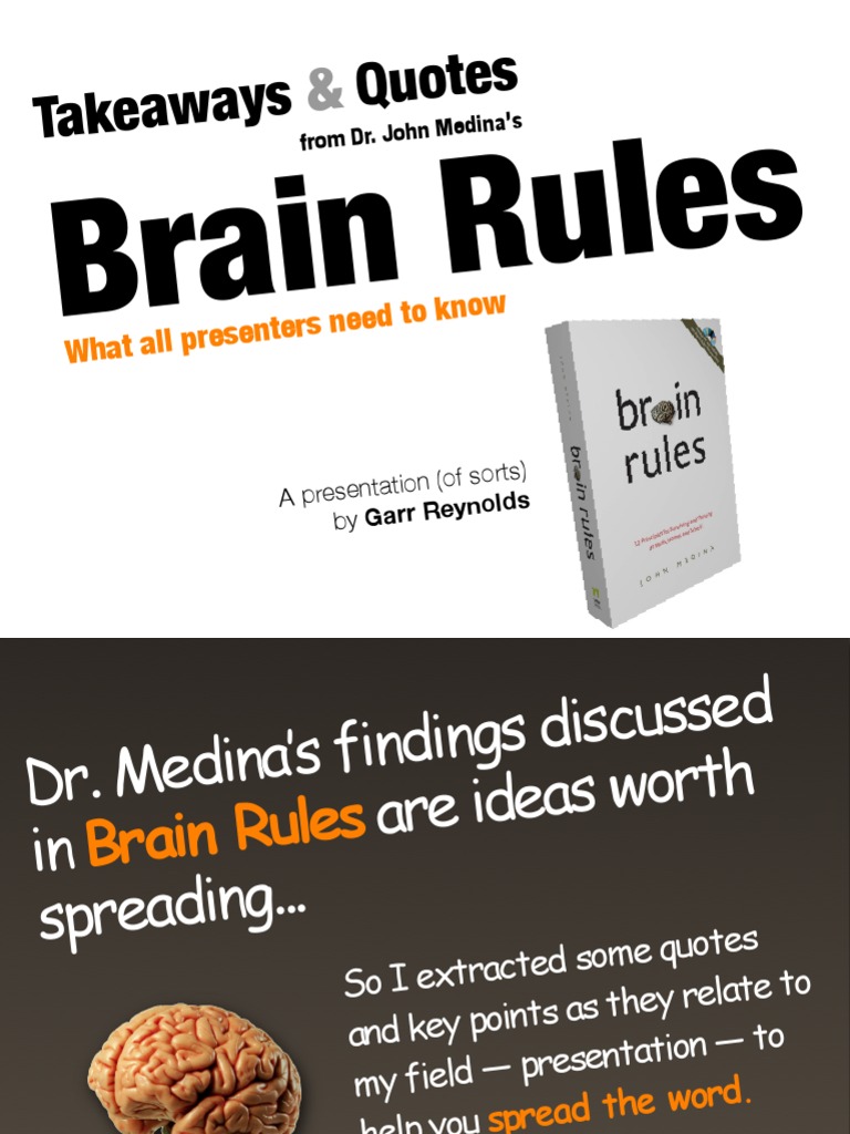 Brain Rules Presentation | PDF | Attention | Neuroscience