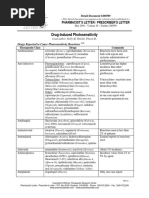 Photosensitizing Medication List | PDF | Drugs Acting On The Nervous ...