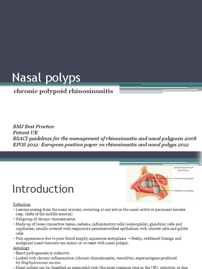 ENT Nasal Polyps | Download Free PDF | Medical Specialties | Health ...