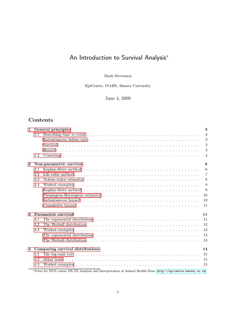 Survival Analysis Dengan Pendekatan R | PDF | Statistical Hypothesis ...