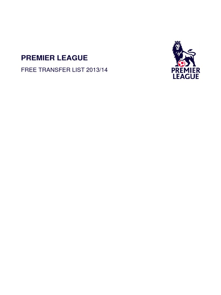 Premier League Transfer List | PDF | Professional Sports Leagues ...