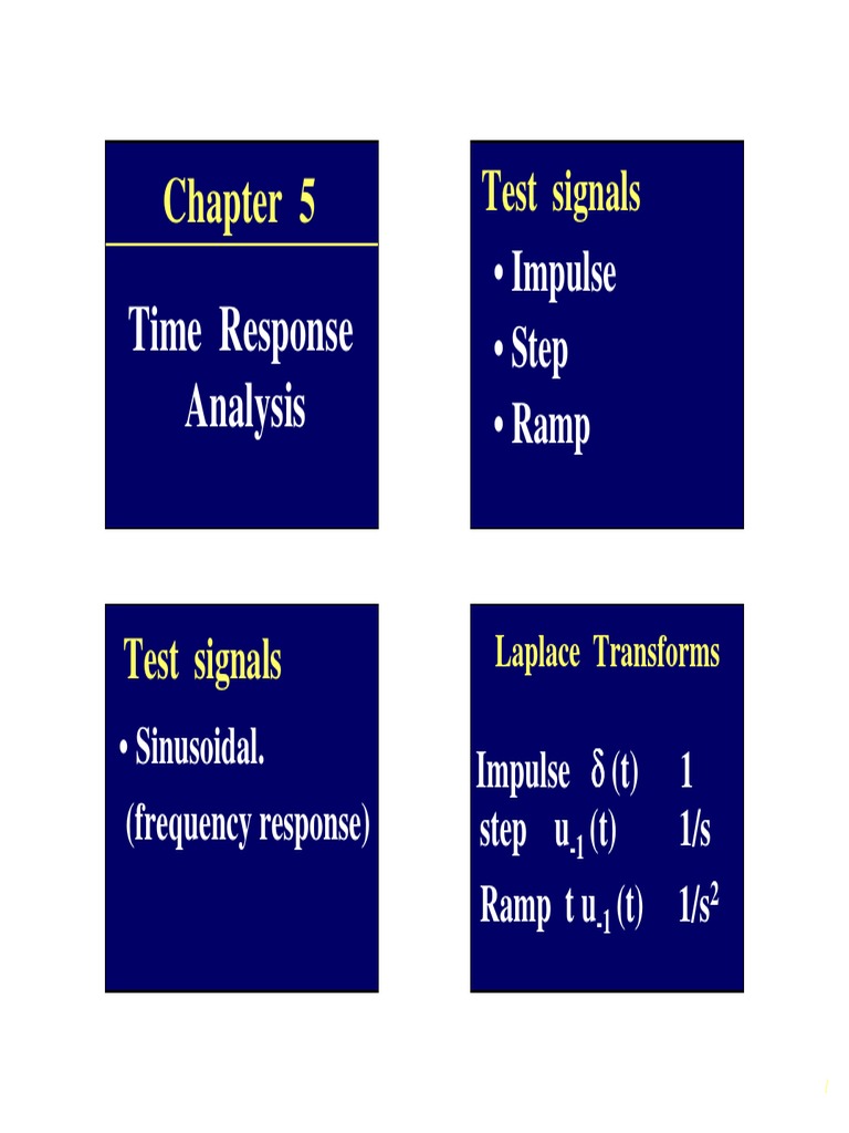 Time Response Analysis: Test Signals | PDF | Sine | Trigonometric Functions