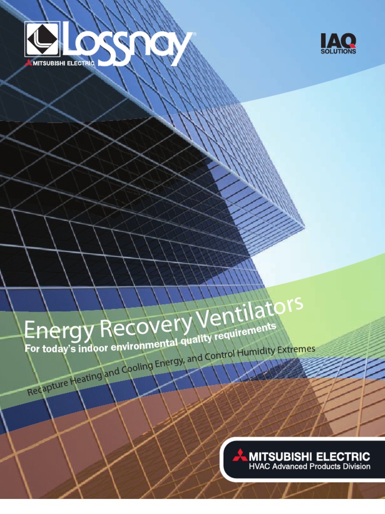 Mitsubishi Lossnay Energy Recovery Ventilator (ERV) Brochure | Hvac ...
