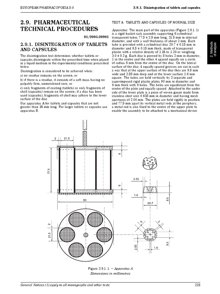 Test Method and Apparatus for Evaluating the Disintegration of Tablets ...