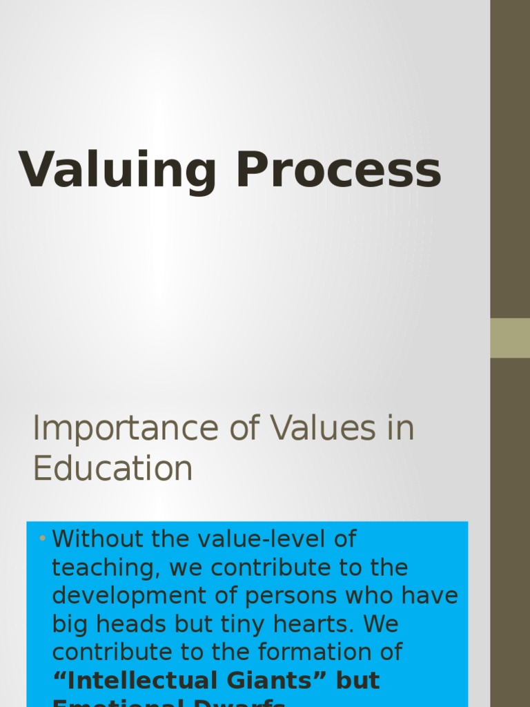 Valuing Process | PDF | Affect (Psychology) | Cognition